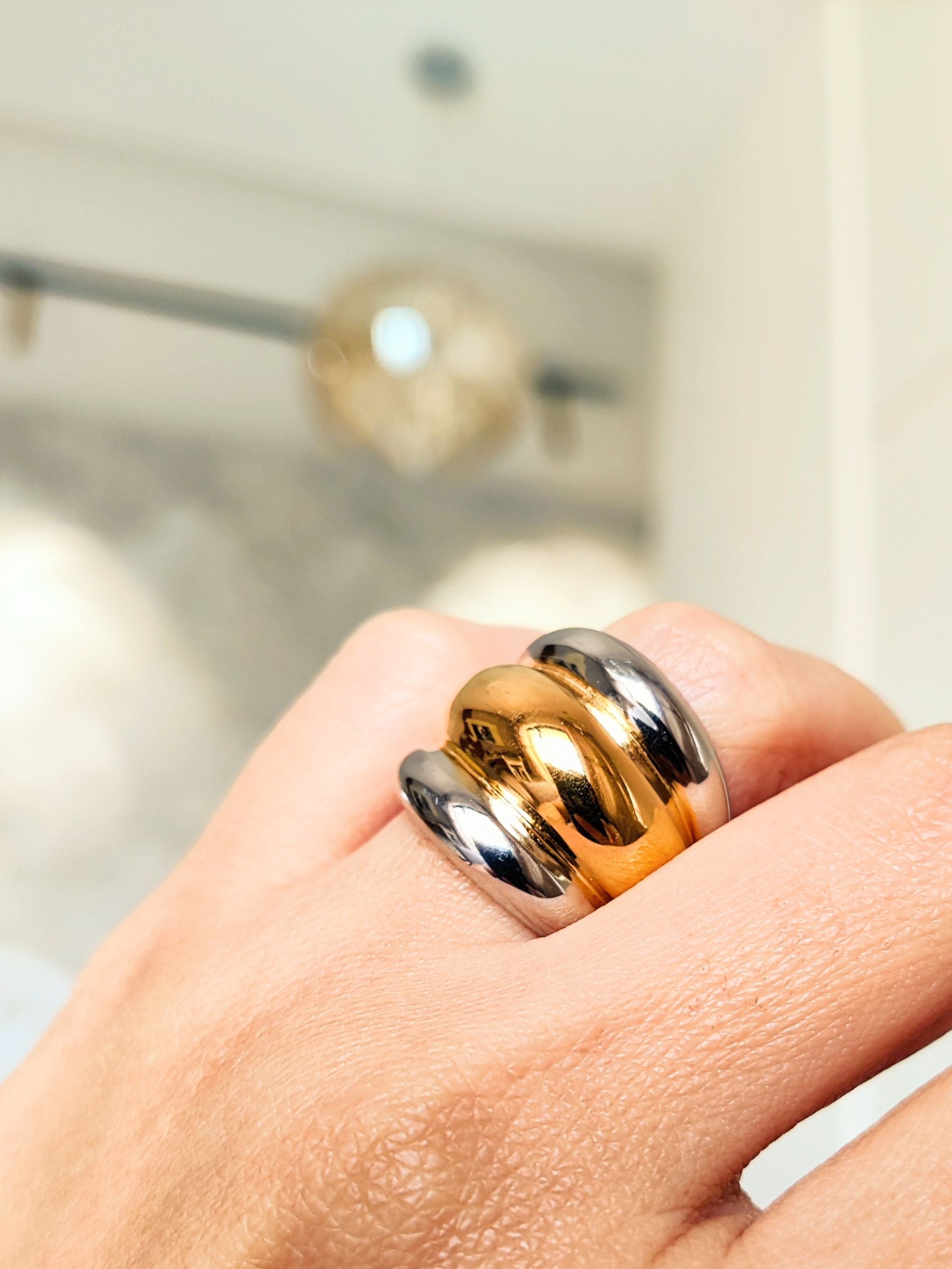 Twin Metal Ring – Luna Chic